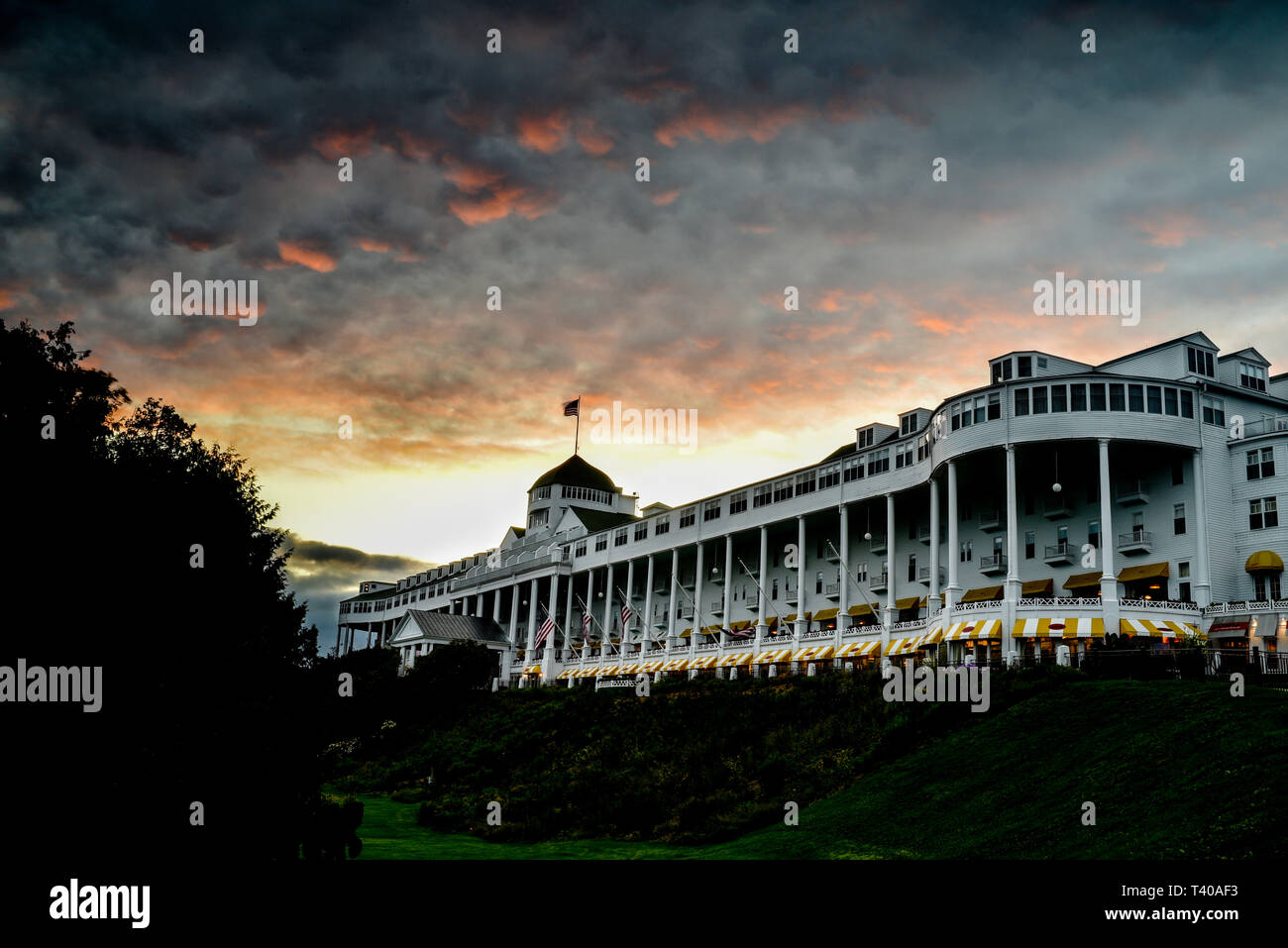 The historic Grand Hotel, built in 1887 and featuring the world's ...