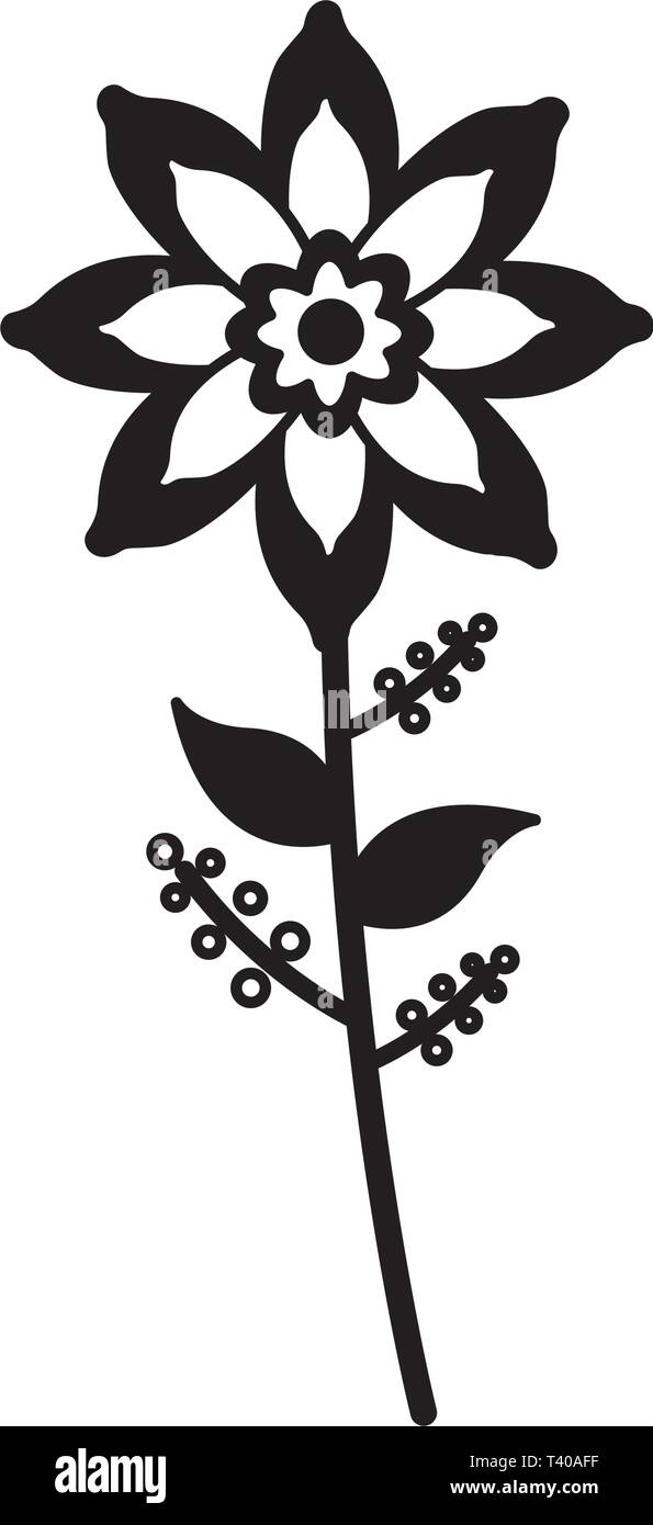 flower stem leaves Stock Vector Image & Art - Alamy