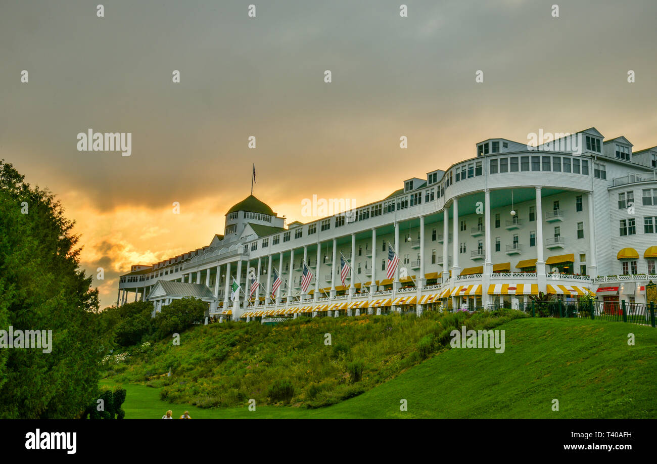 The historic Grand Hotel, built in 1887 and featuring the world's ...