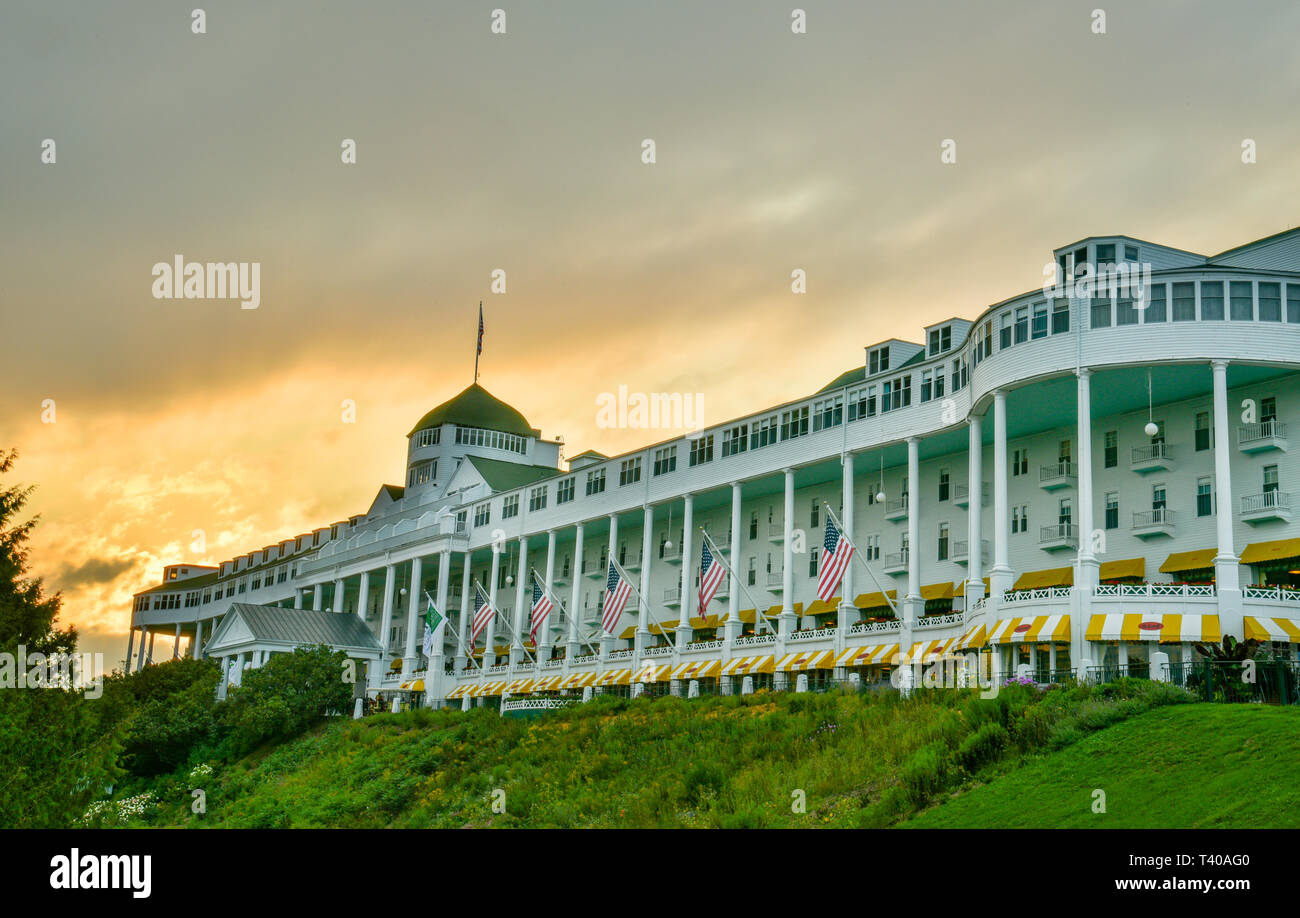 The historic Grand Hotel, built in 1887 and featuring the world's ...