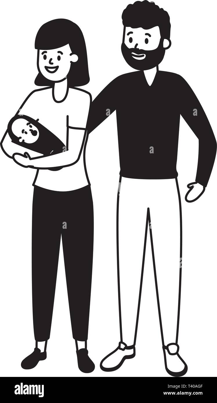 mom dad and baby Stock Vector Image & Art - Alamy