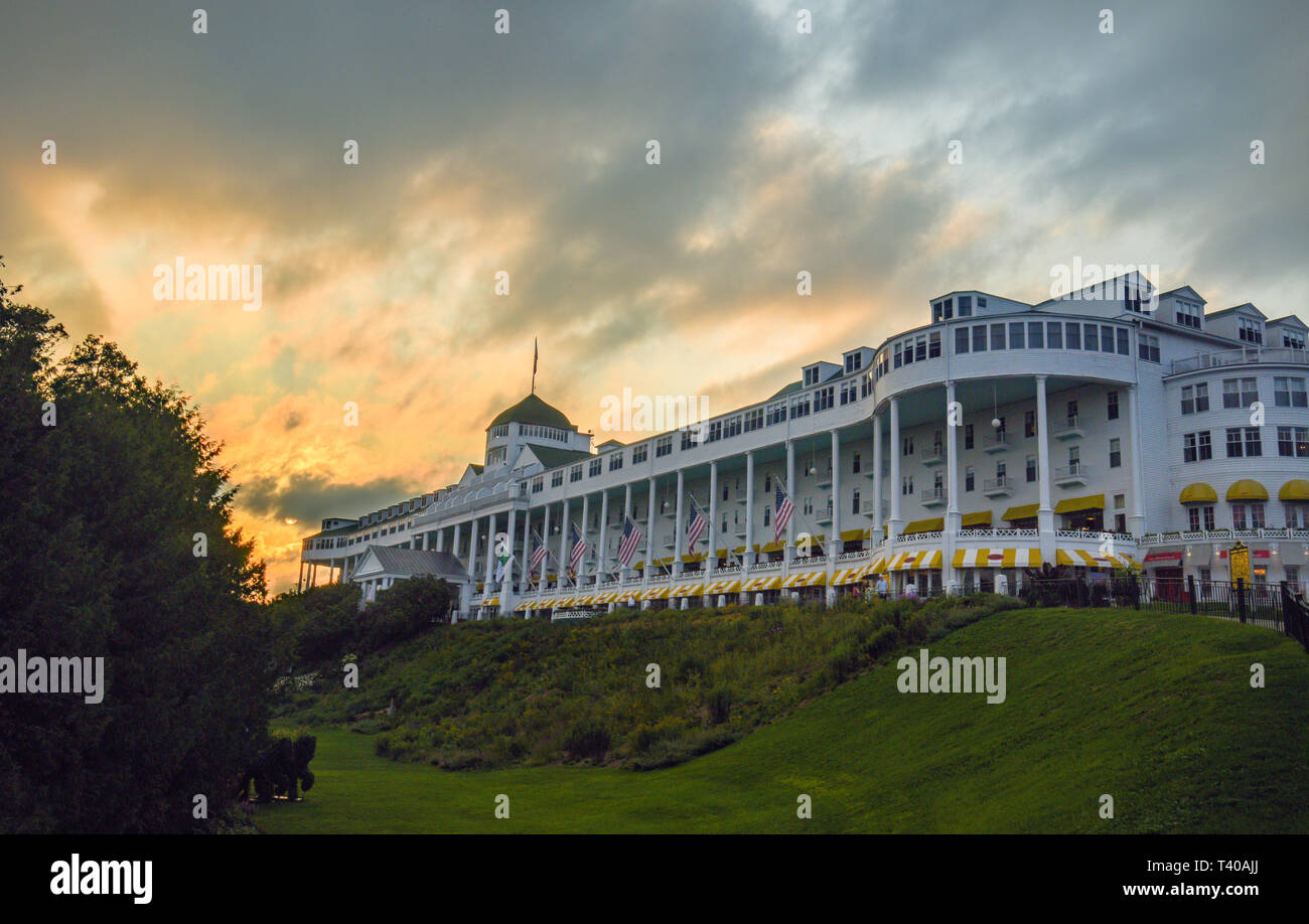 The historic Grand Hotel, built in 1887 and featuring the world's ...