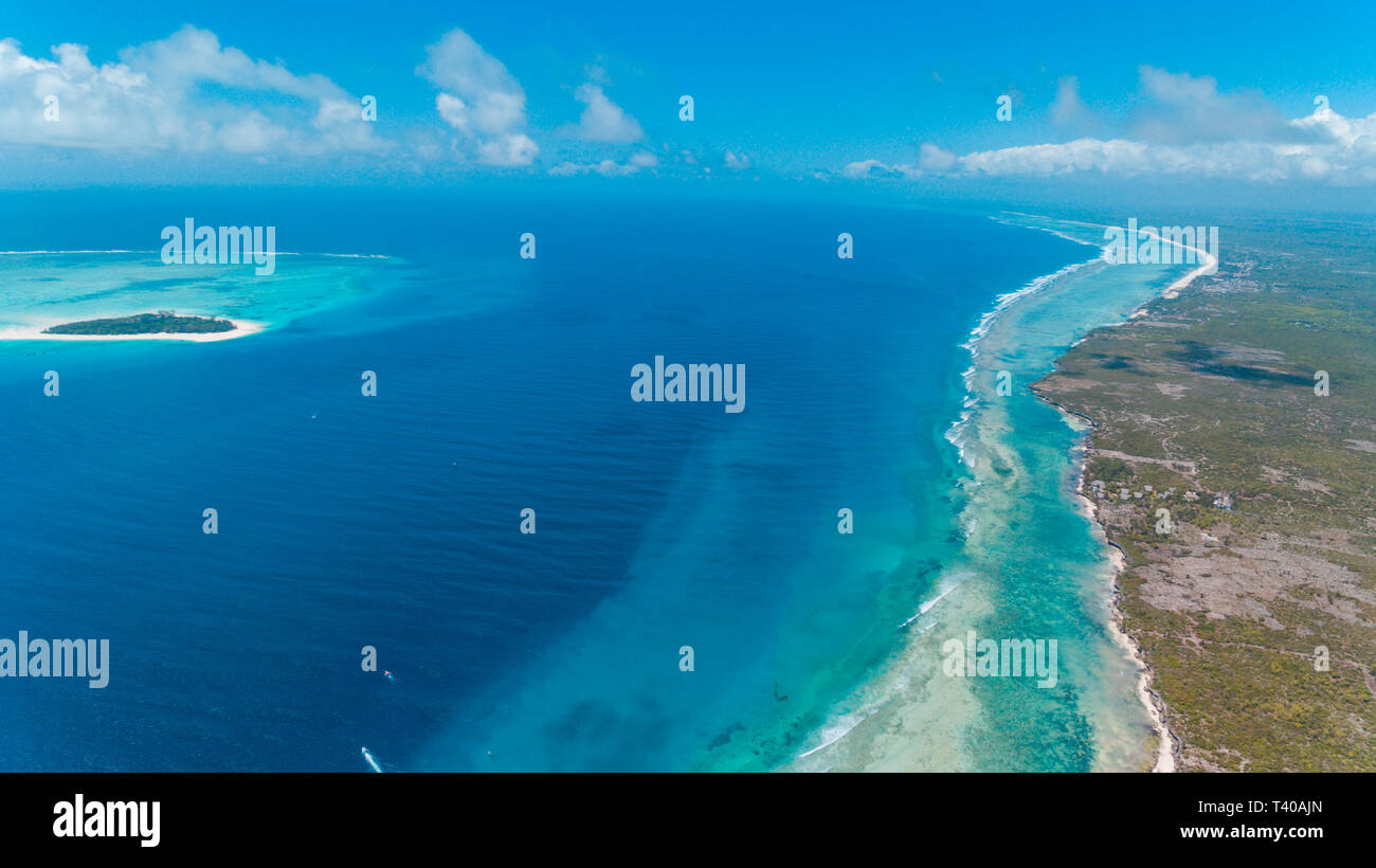 aerial view of the matemwe coastline, Zanzibar Stock Photo - Alamy