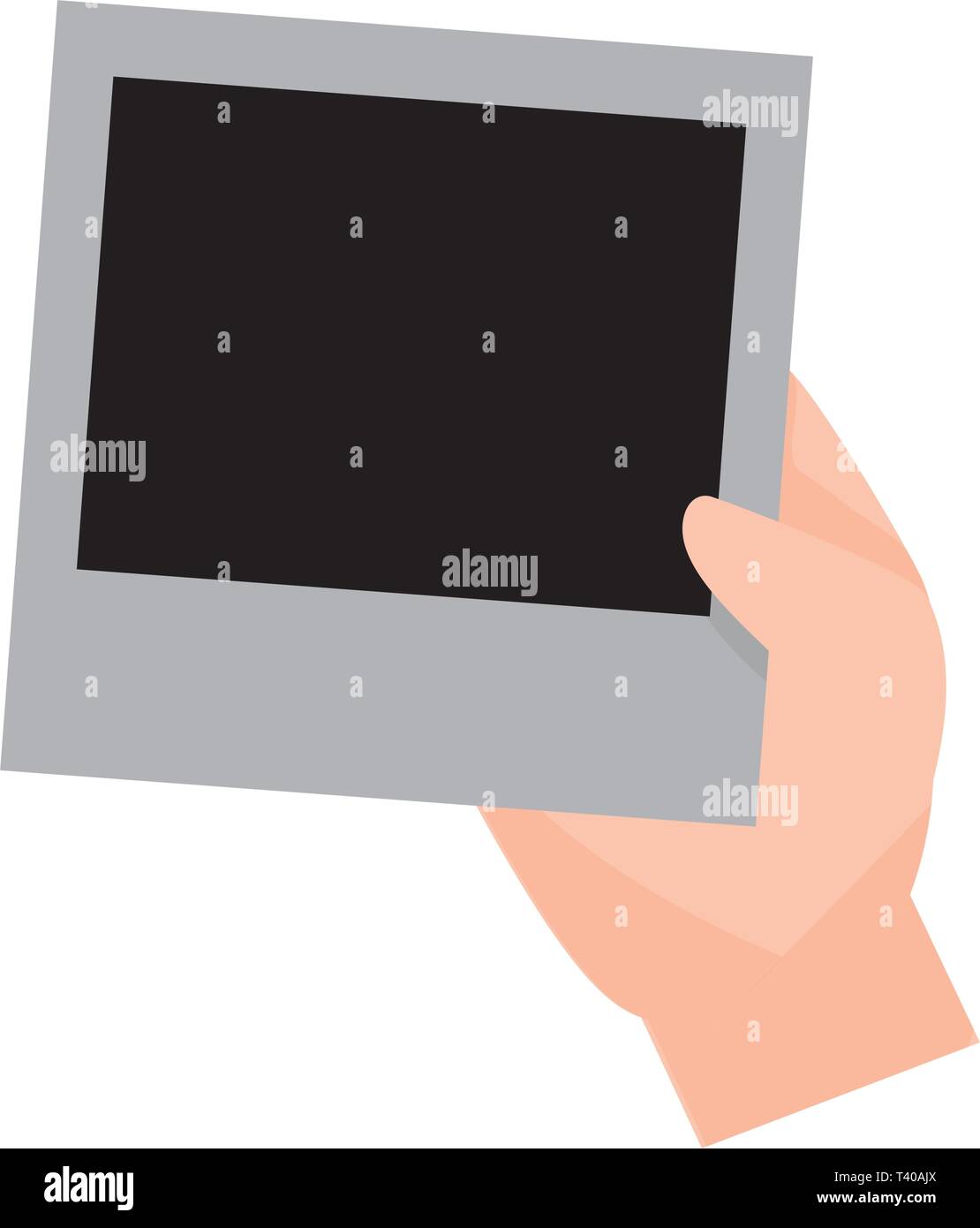 hand holding photo frame Stock Vector Image & Art - Alamy