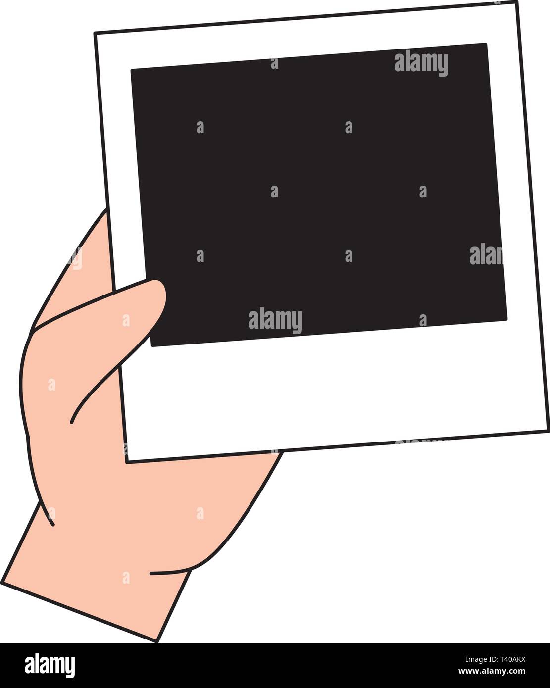 hand holding photo frame Stock Vector Image & Art - Alamy