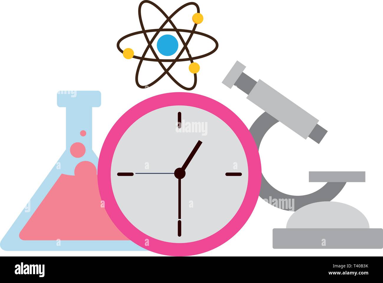 school science atom microscope Stock Vector Image & Art - Alamy
