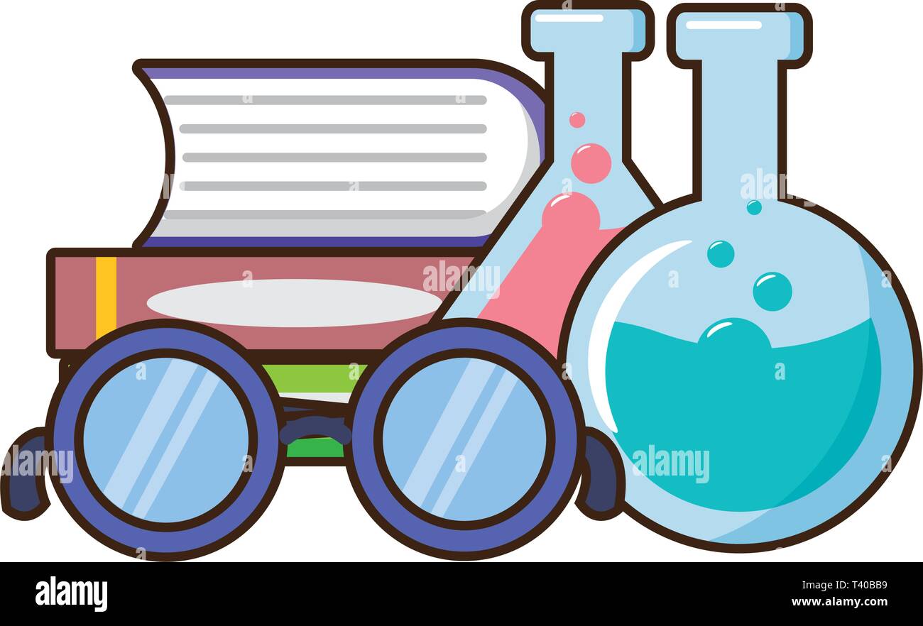 school science glasses books Stock Vector Image & Art - Alamy