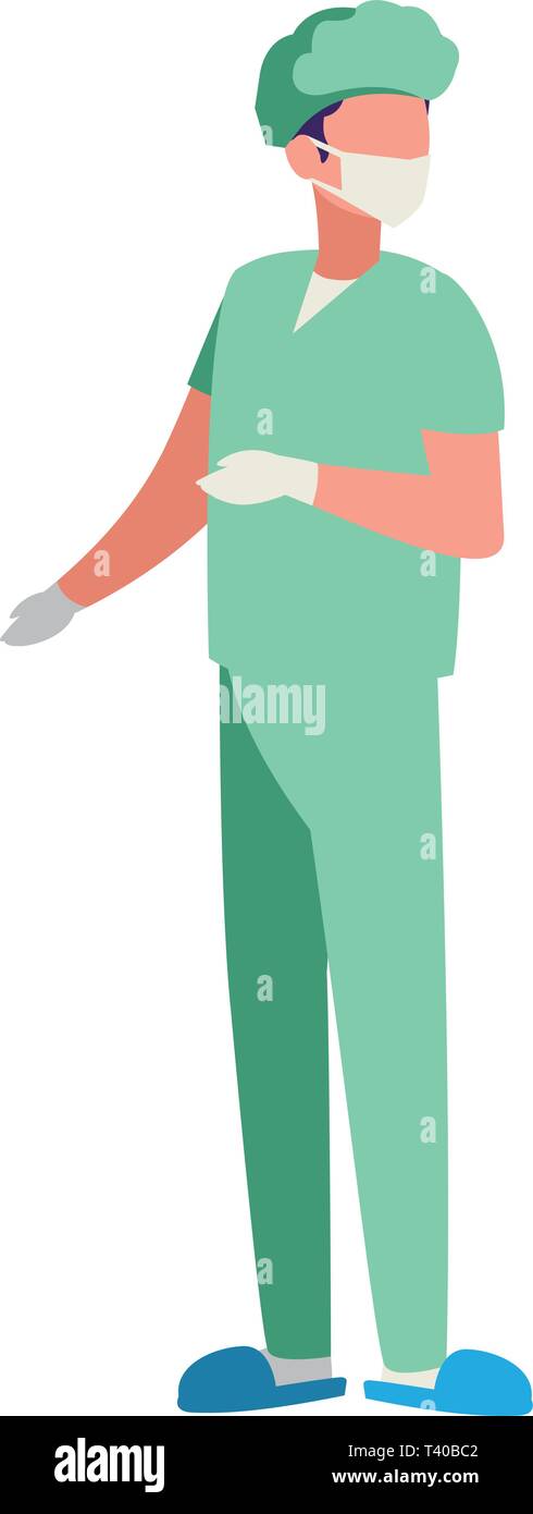 surgeon doctor professional character vector illustration design Stock ...