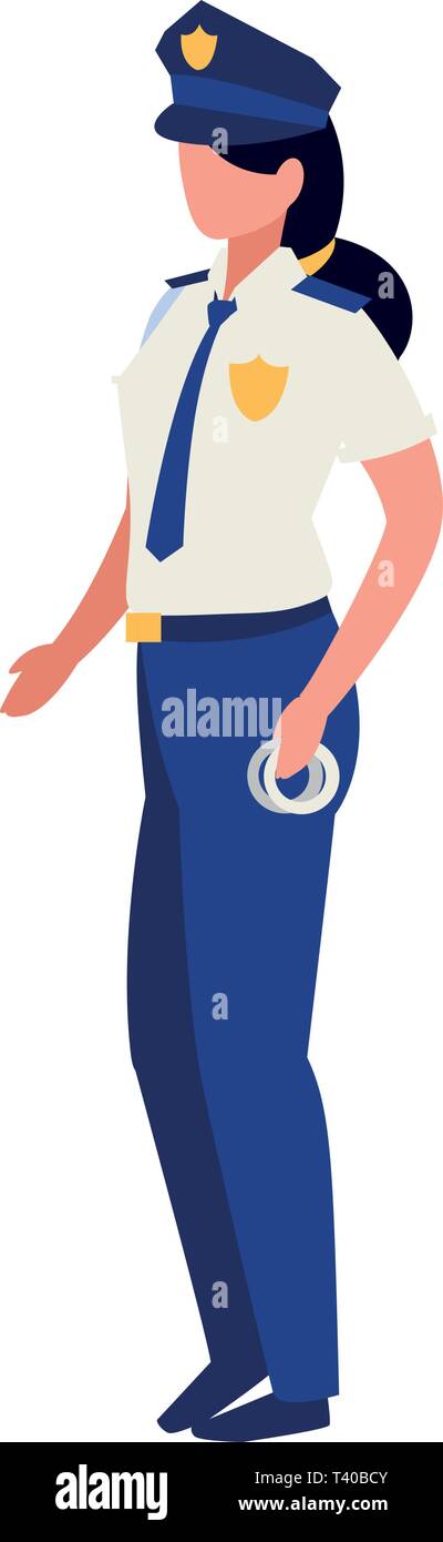 police female officer law character vector illustration design Stock ...