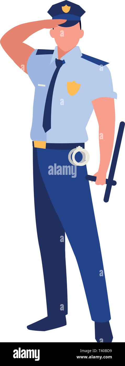 police officer law character vector illustration design Stock Vector ...