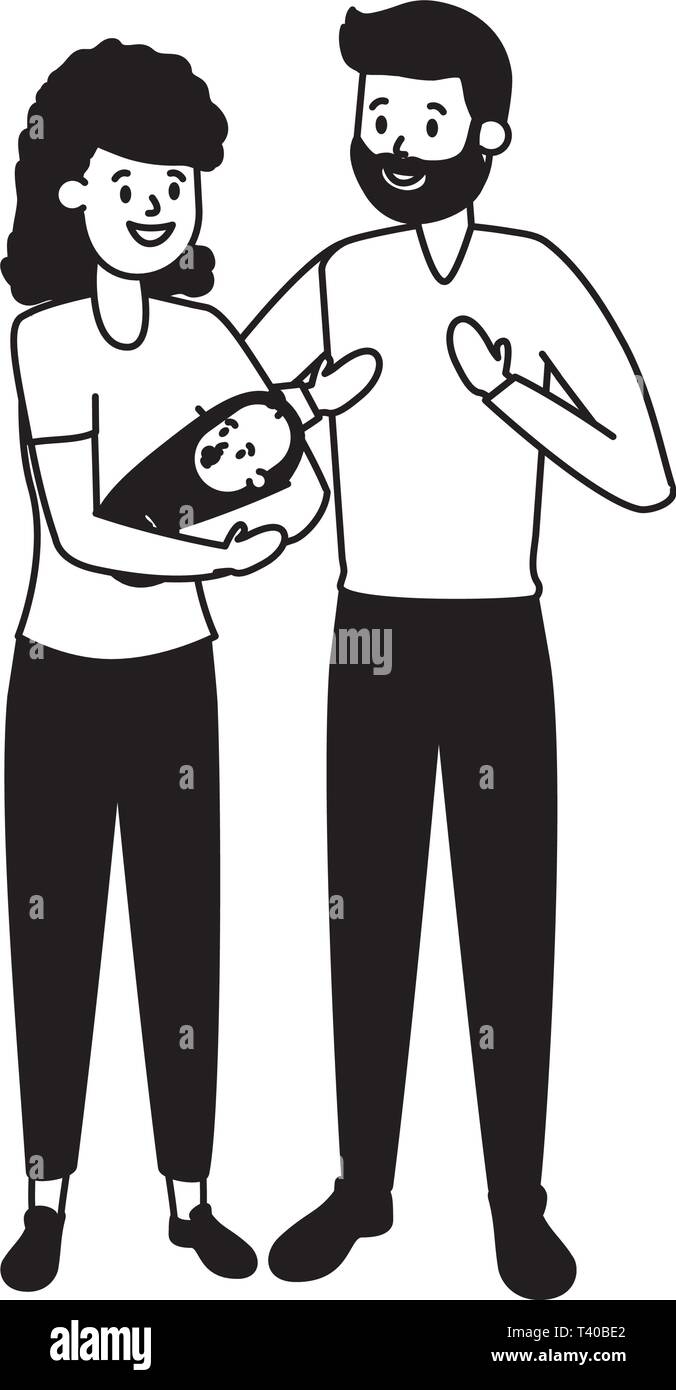 mom dad and baby Stock Vector Image & Art - Alamy