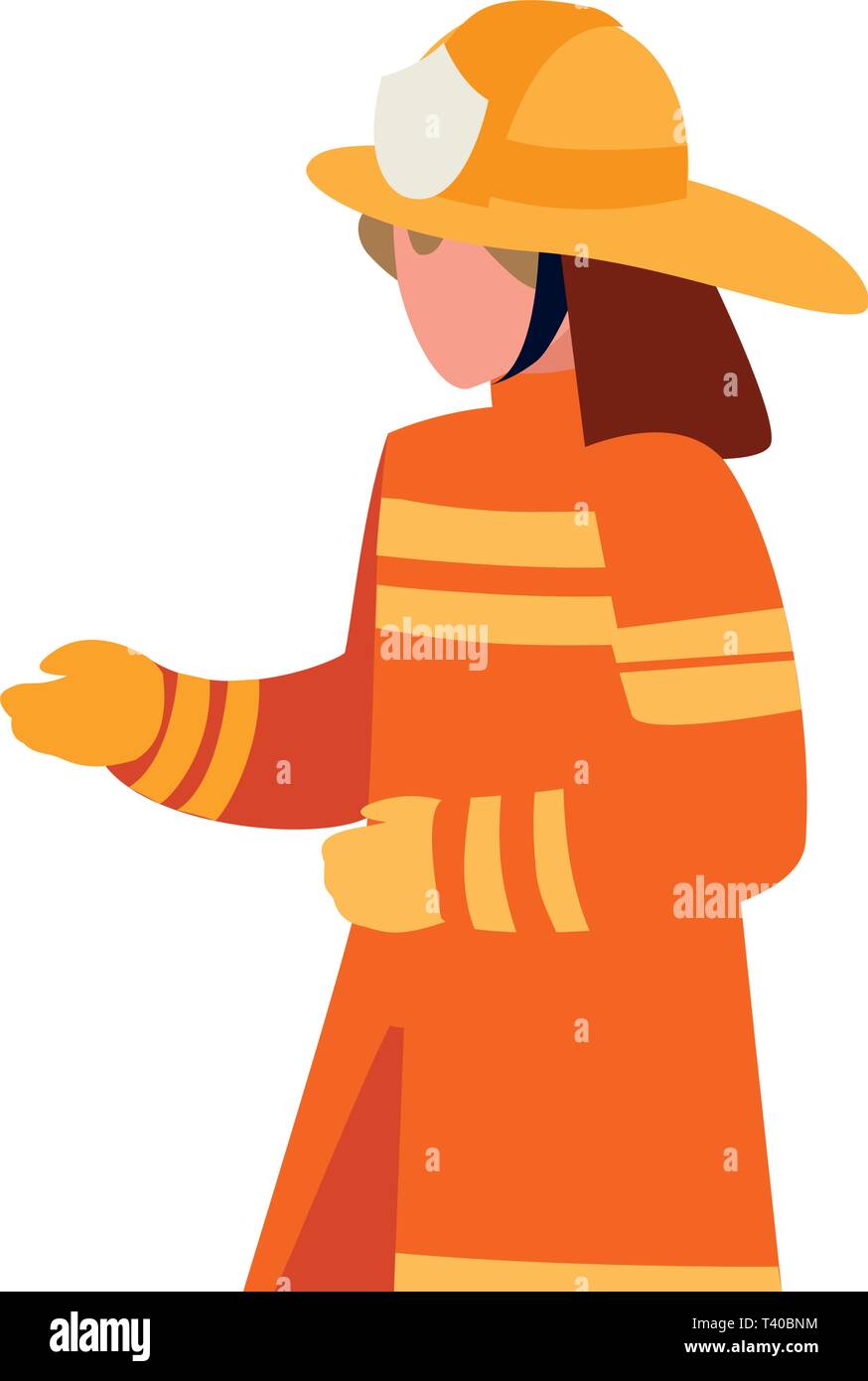 firefighter worker avatar character vector illustration design Stock ...