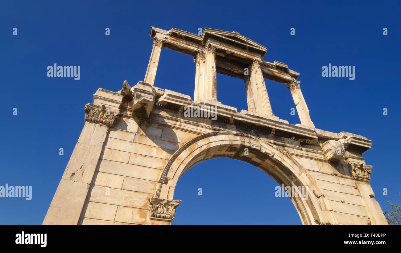 Arch of Hadrian in Athens, Greece Stock Photo - Alamy