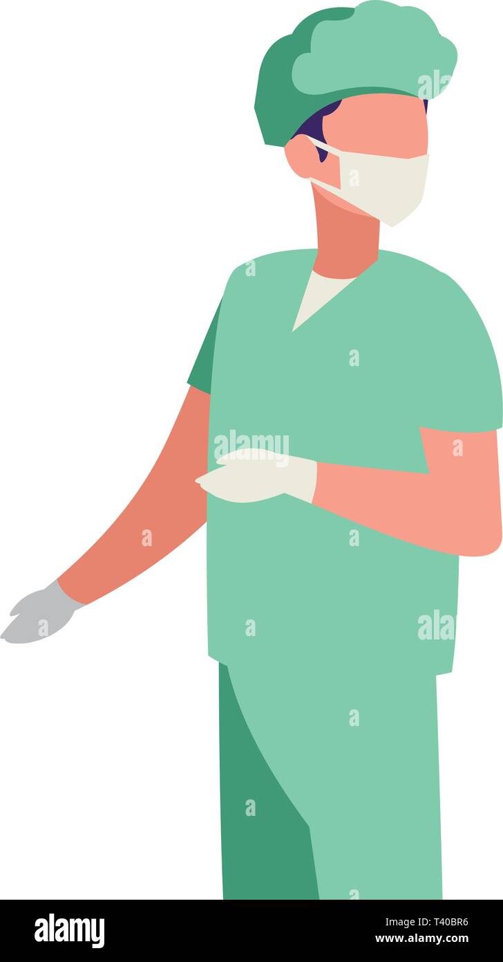 surgeon doctor professional character vector illustration design Stock ...