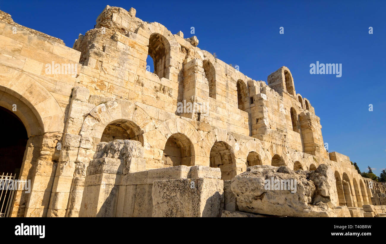Dionysus Theatre at Acropolis, Athens, Greece Stock Photo - Alamy
