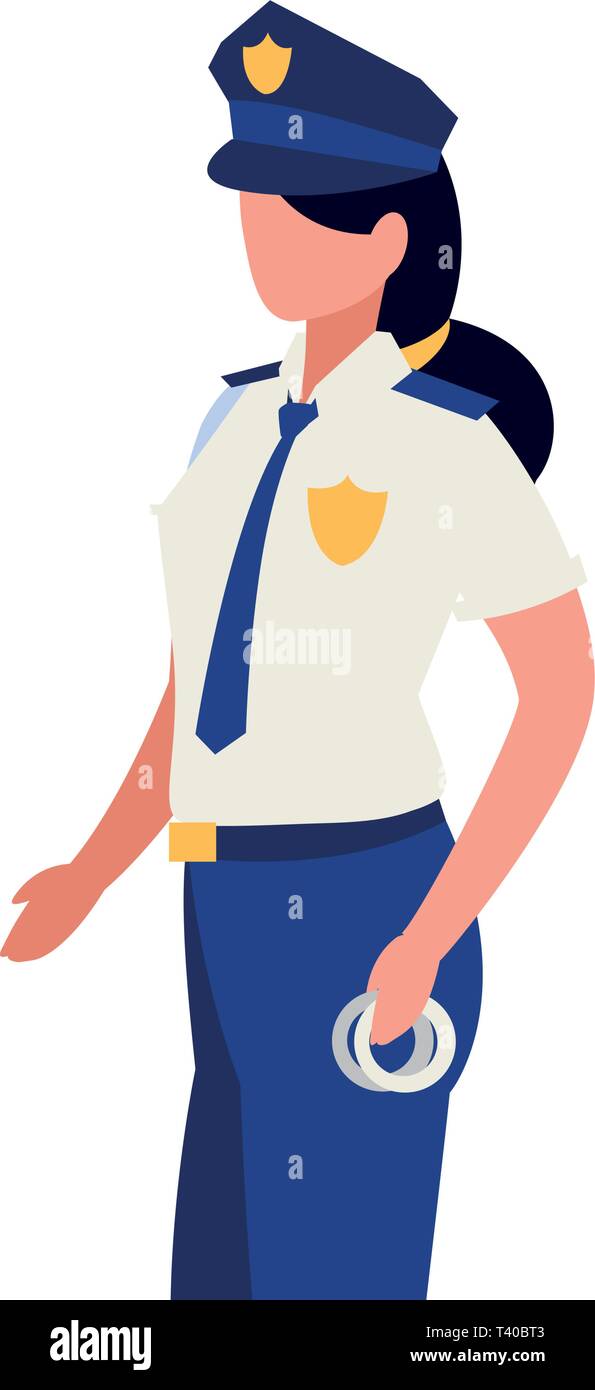 police female officer law character vector illustration design Stock ...