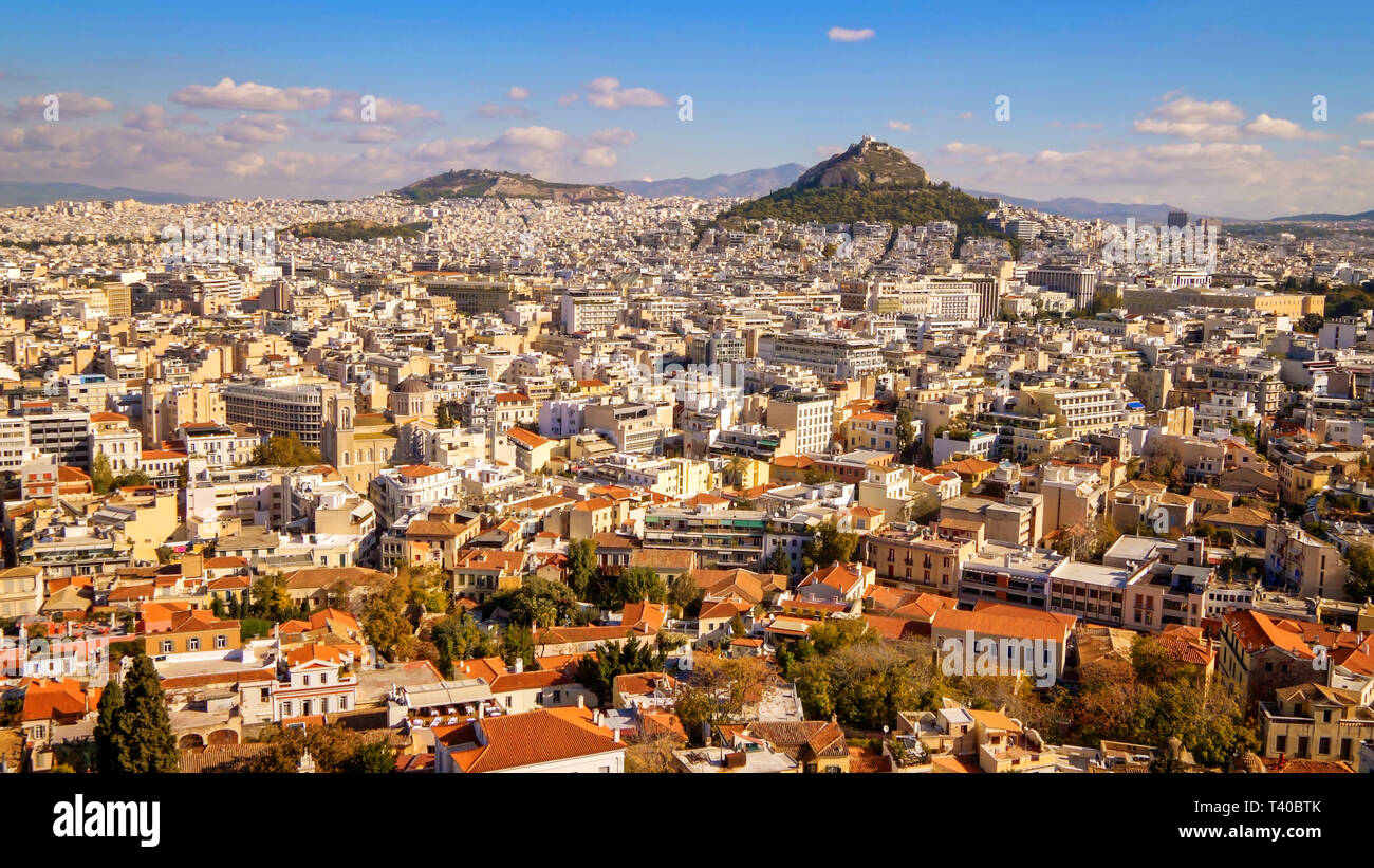 Skyline of Athens, Greece Stock Photo - Alamy