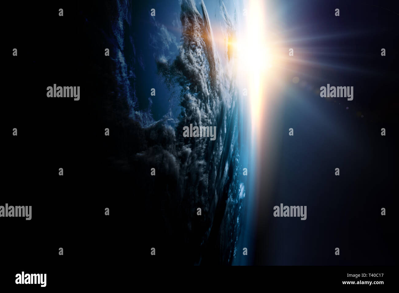 Abstract planets and space background Stock Photo - Alamy