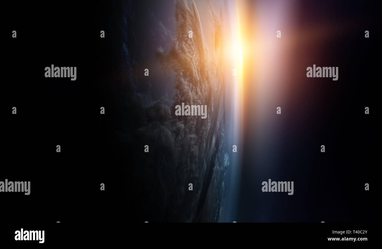 Abstract planets and space background Stock Photo - Alamy