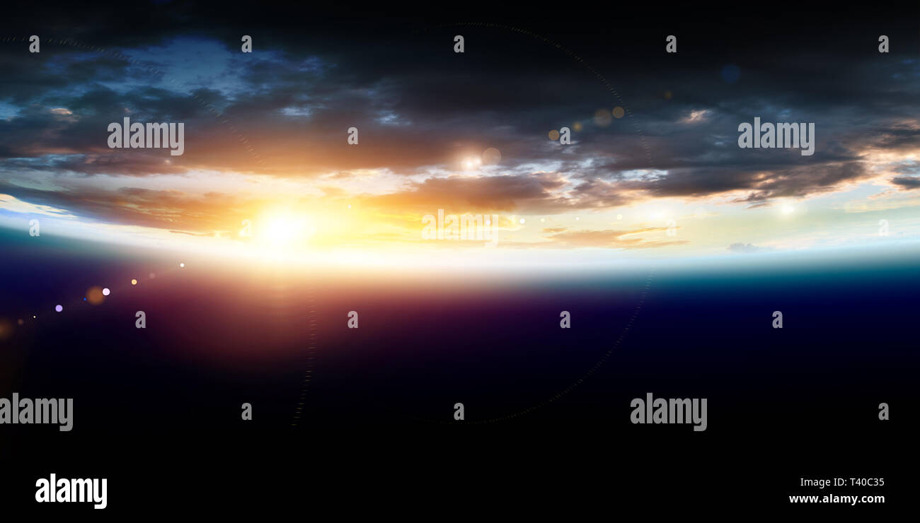 Abstract planets and space background Stock Photo - Alamy