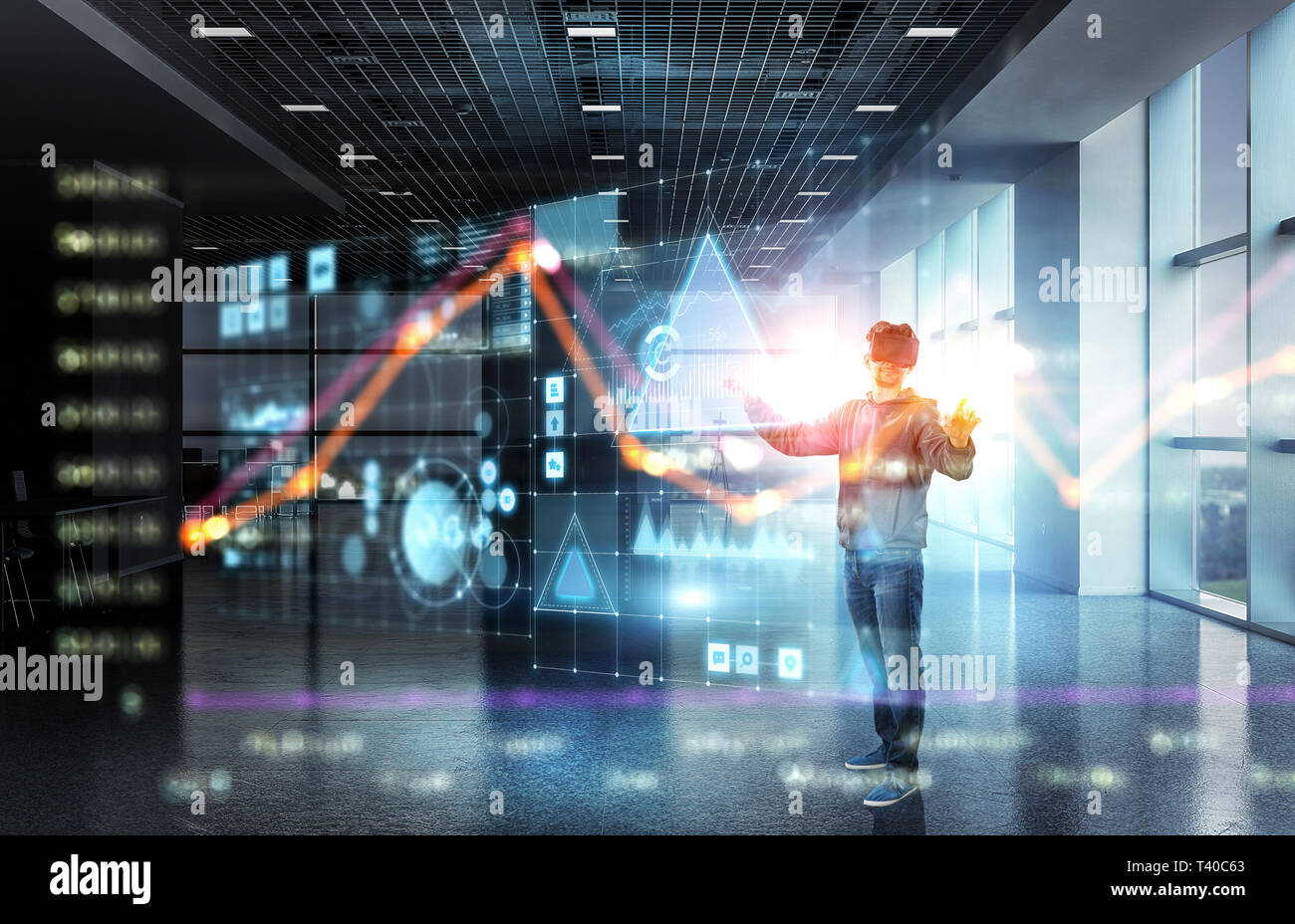 Virtual reality experience. Technologies of the future Stock Photo - Alamy