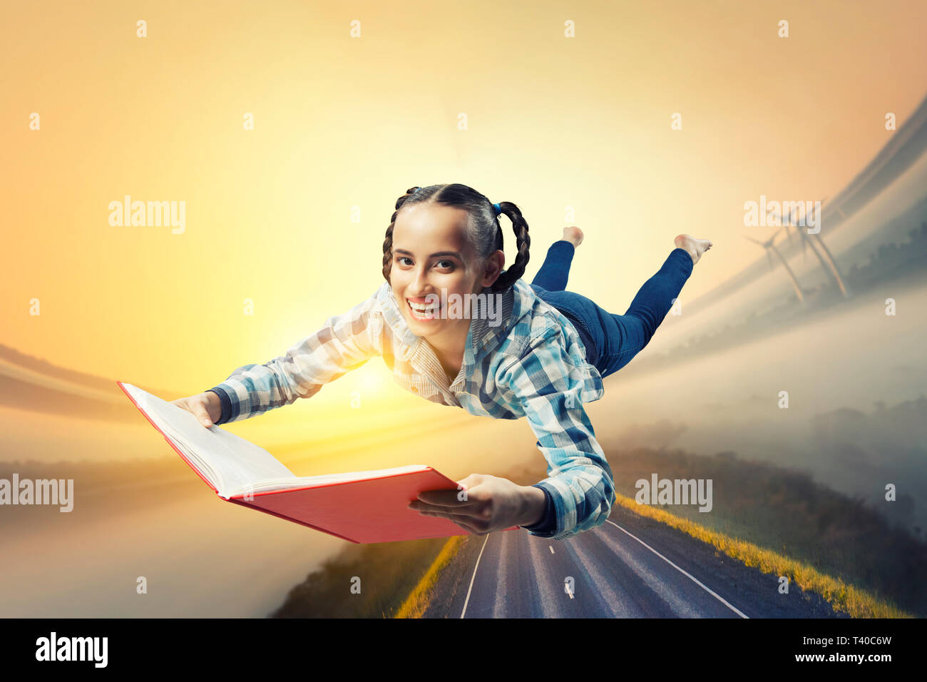 Levitating girl hi-res stock photography and images - Alamy