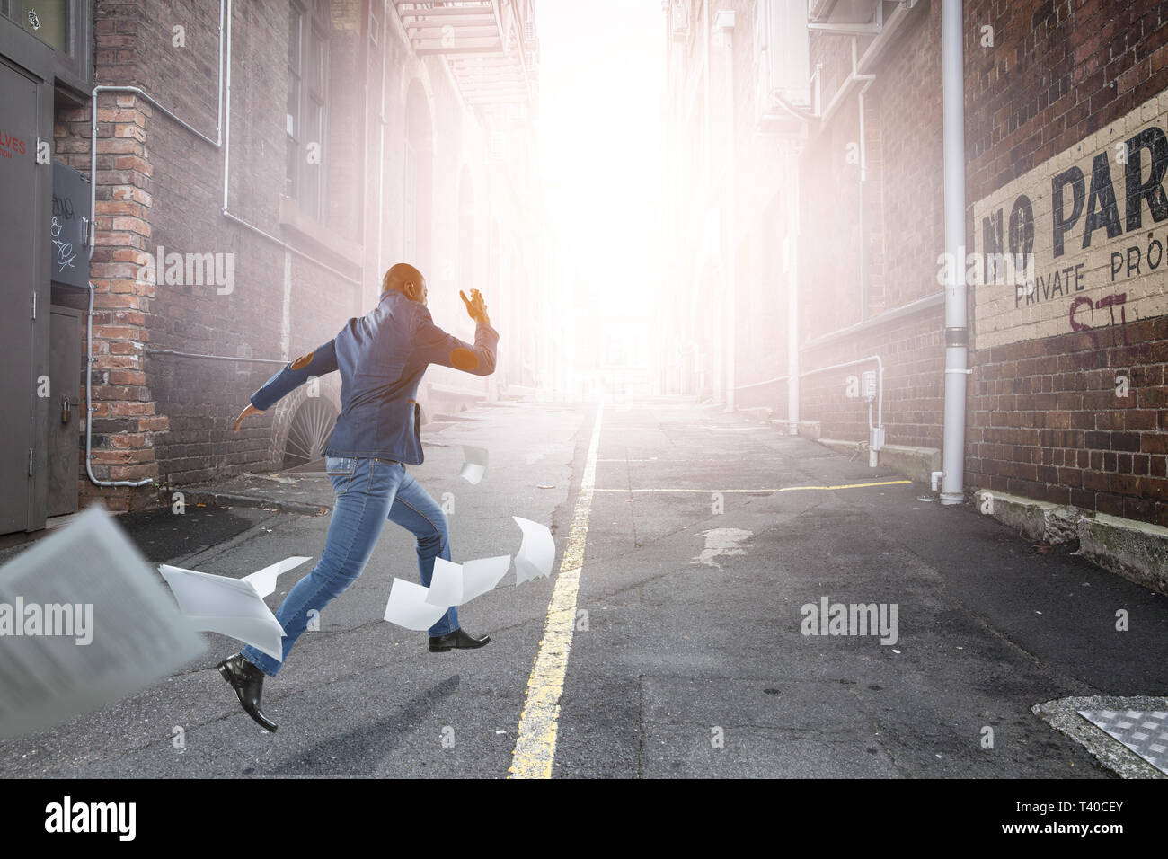 Happy confident african man walking hi-res stock photography and images ...