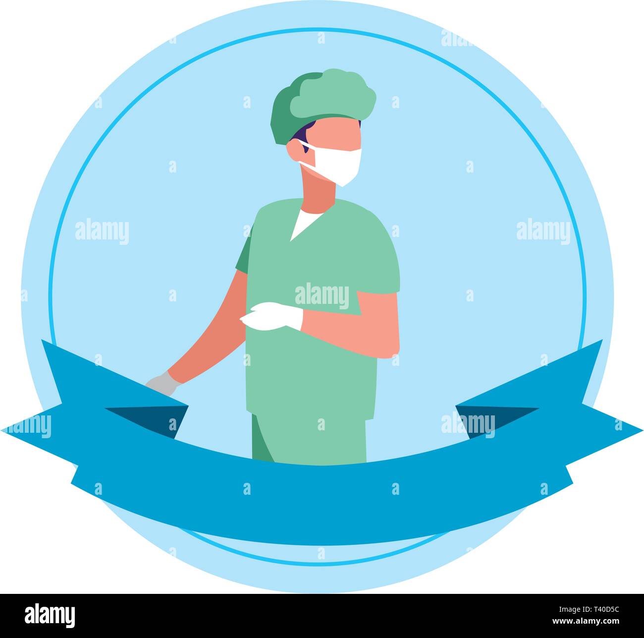 surgeon doctor professional character vector illustration design Stock ...