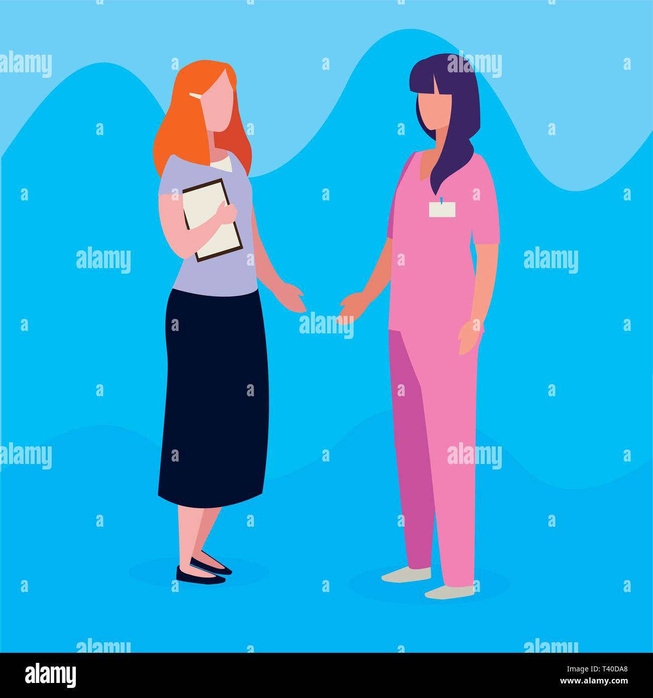 Friendly team young professionals Stock Vector Images - Alamy