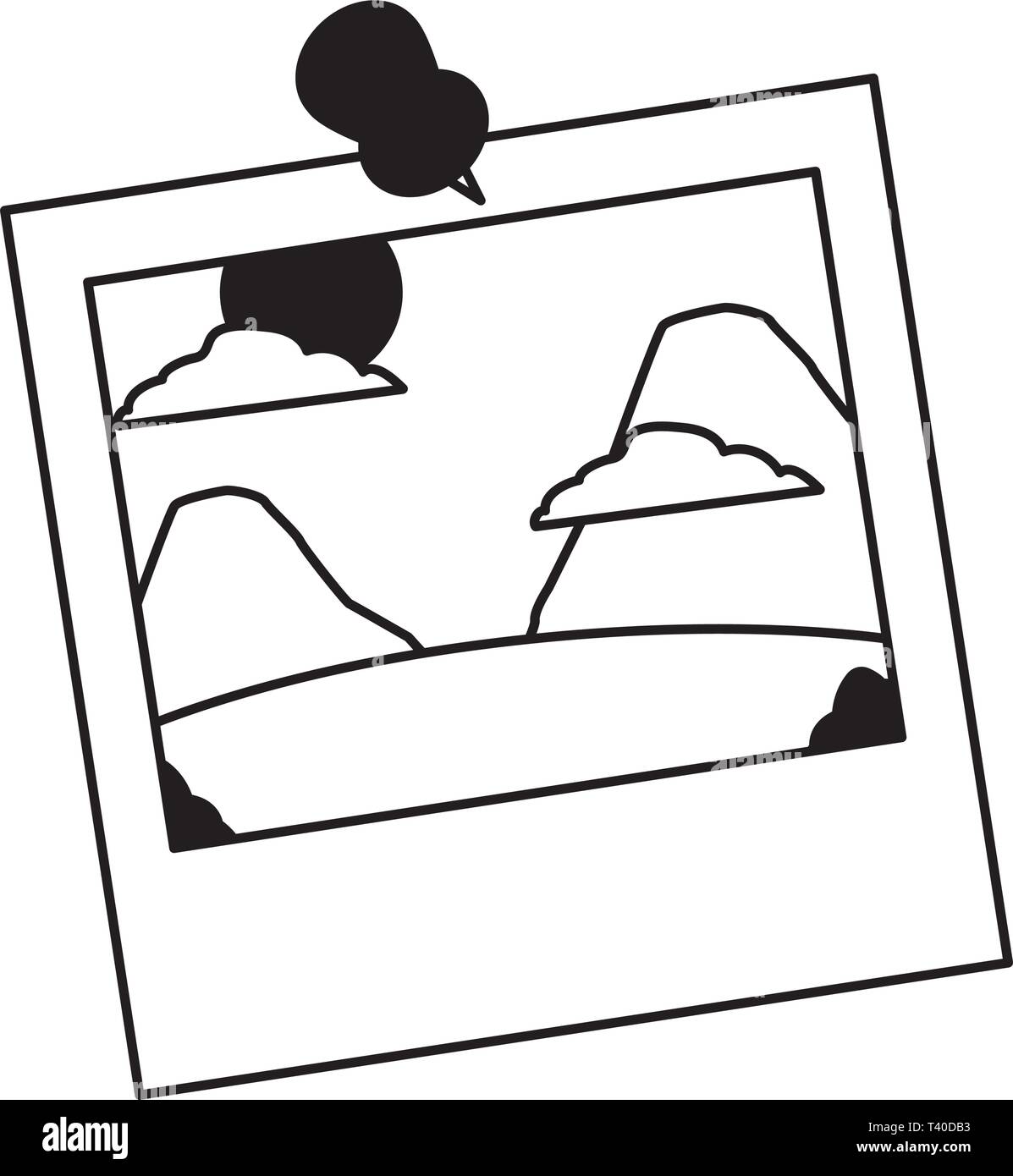 Mountain location pin nature Stock Vector Images - Alamy