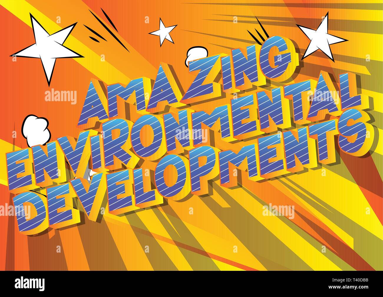 Amazing Environmental Developments - Vector illustrated comic book ...