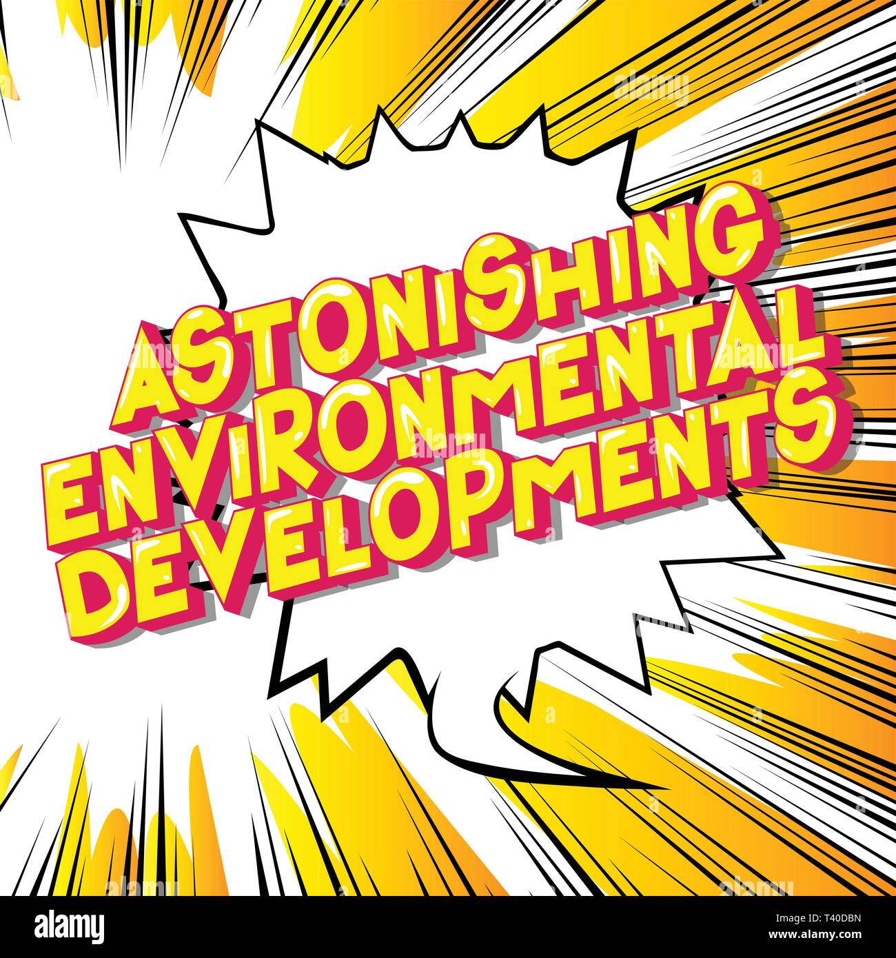 Astonishing Environmental Developments - Vector illustrated comic book ...