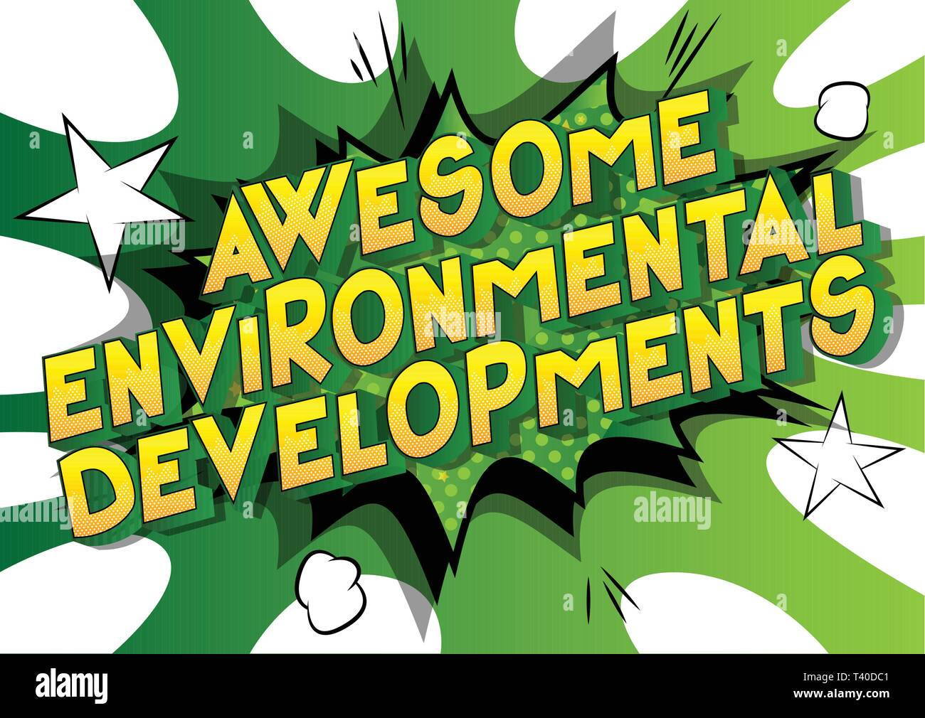 Awesome Environmental Developments - Vector illustrated comic book ...
