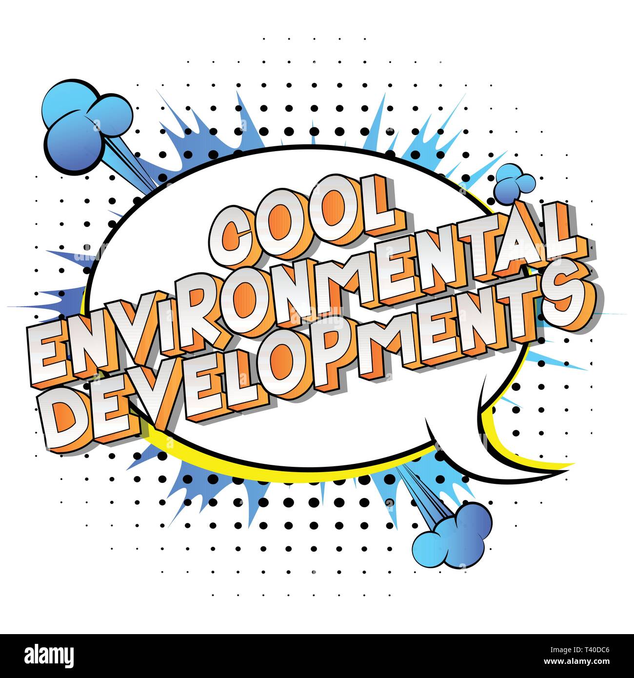 Cool Environmental Developments - Vector illustrated comic book style ...