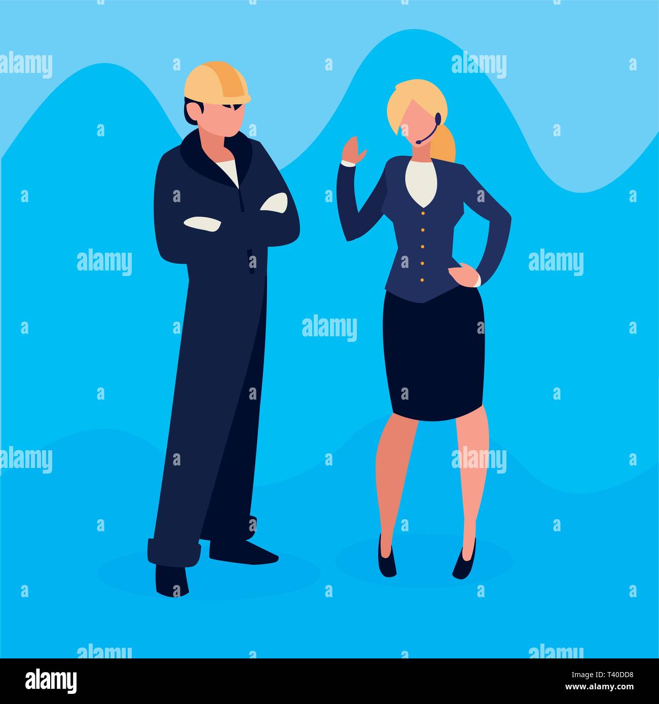 Friendly team young professionals Stock Vector Images - Alamy