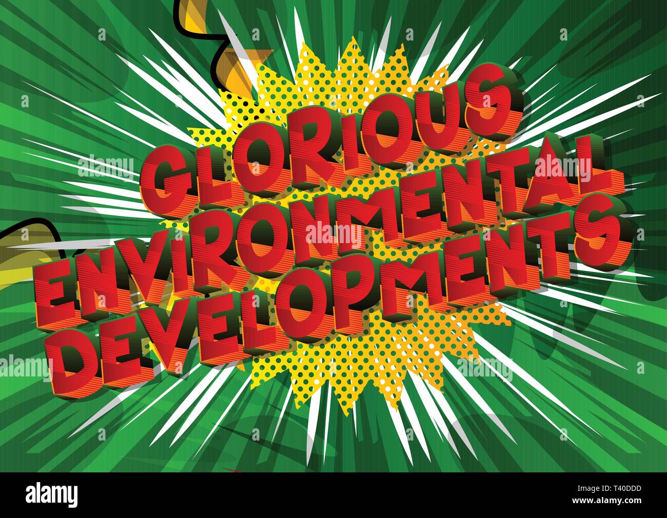 Glorious Environmental Developments - Vector illustrated comic book ...