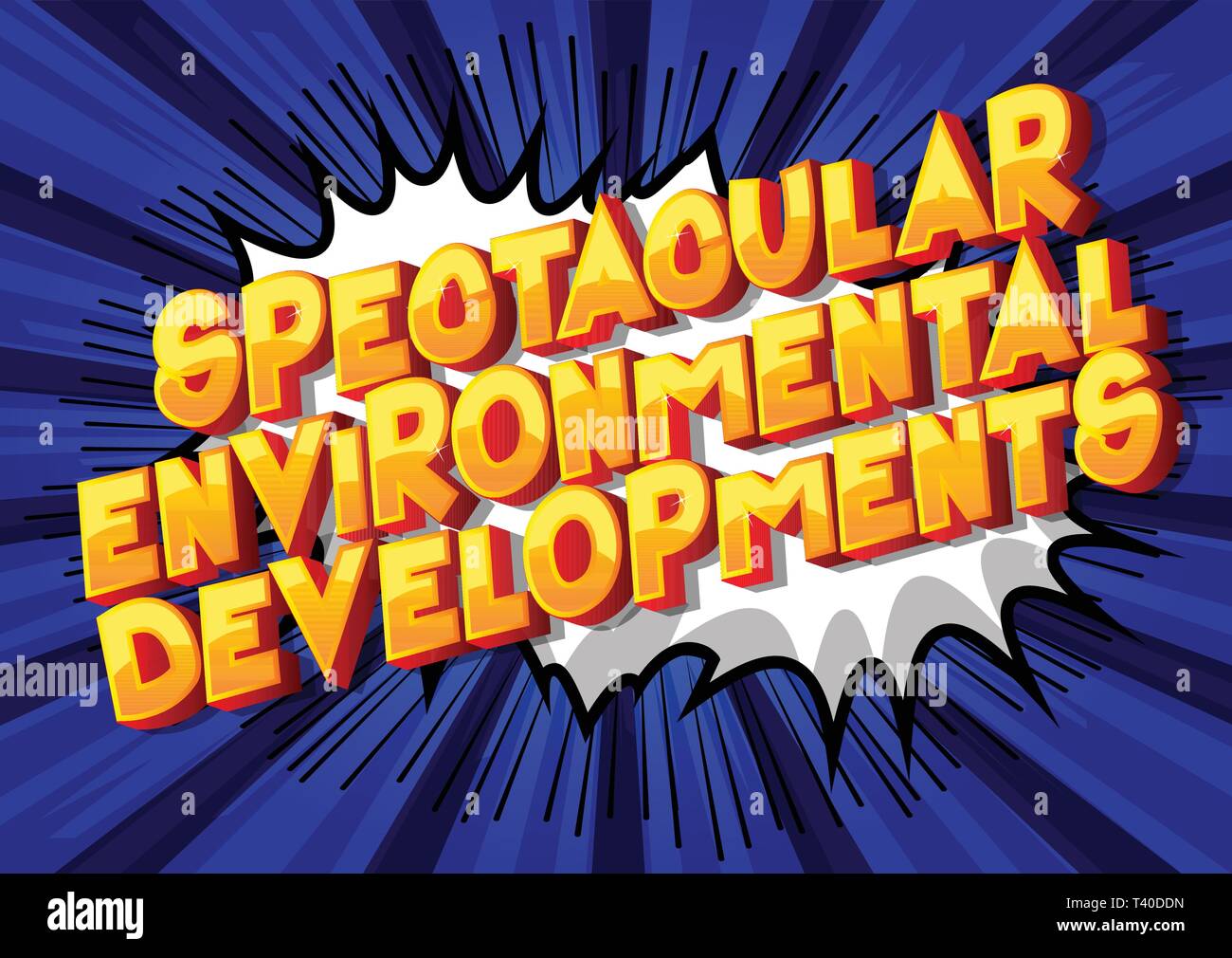 Spectacular Environmental Developments - Vector illustrated comic book ...