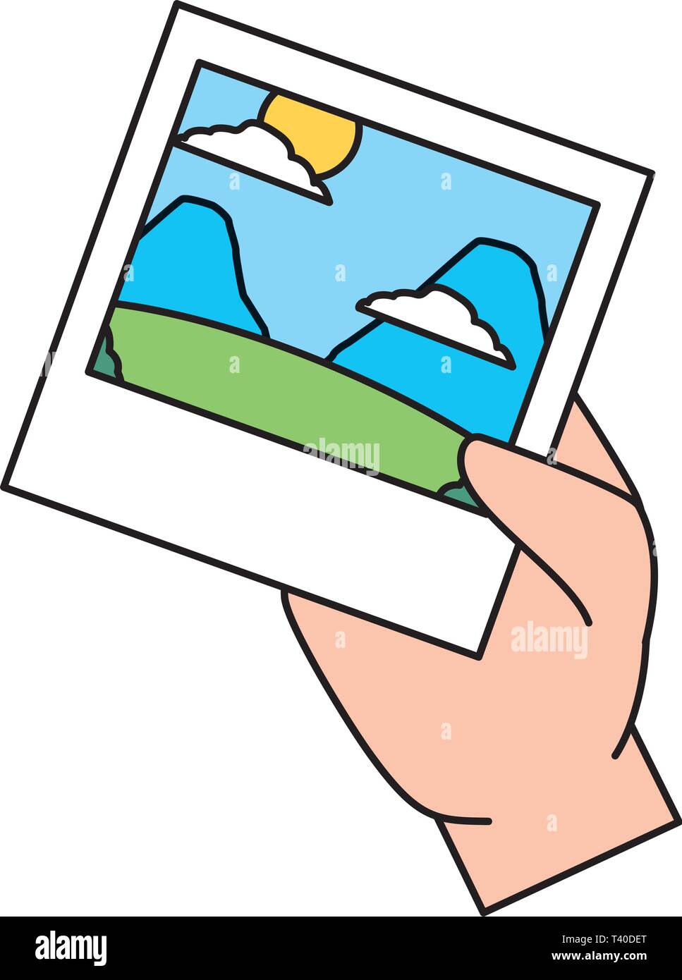 hand with photo Stock Vector Image & Art - Alamy