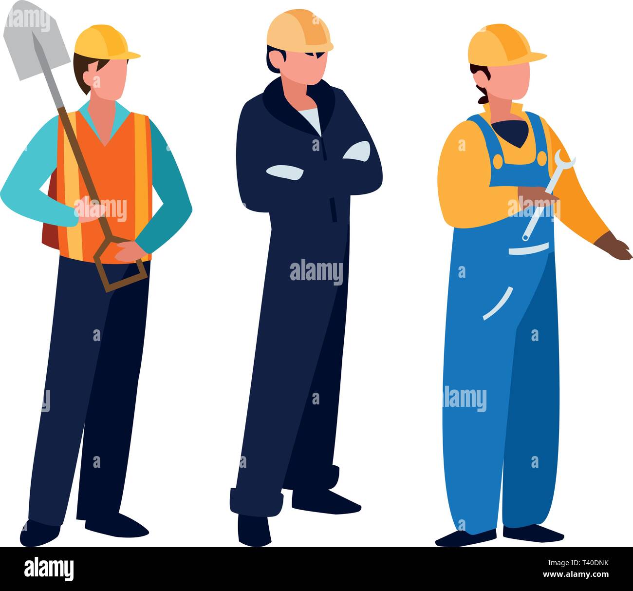 group of professional workers characters vector illustration design ...