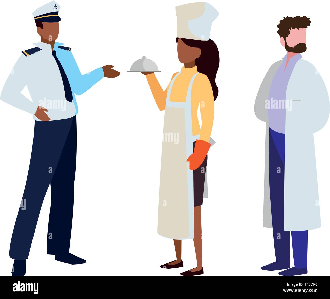 group of professional workers characters vector illustration design ...