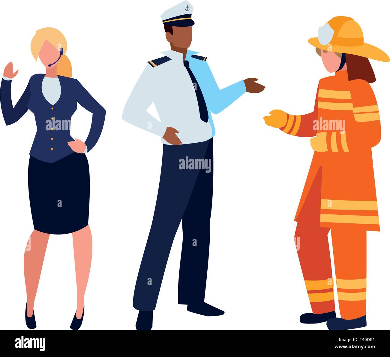 group of professional workers characters vector illustration design ...
