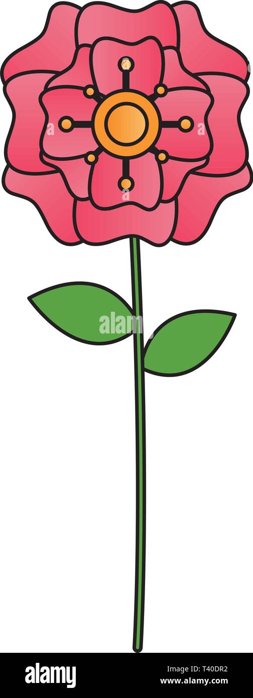 flower stem leaves Stock Vector Image & Art - Alamy