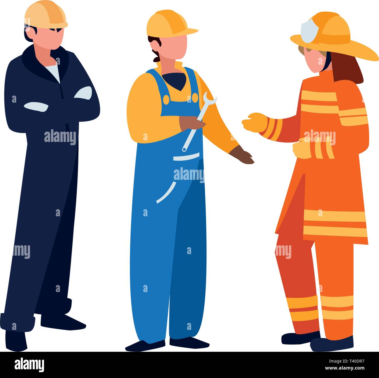 group of professional workers characters vector illustration design ...