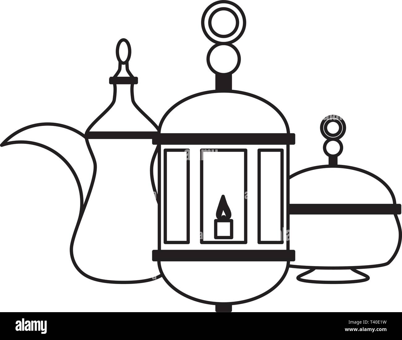indian tea pot and lantern Stock Vector Image & Art - Alamy