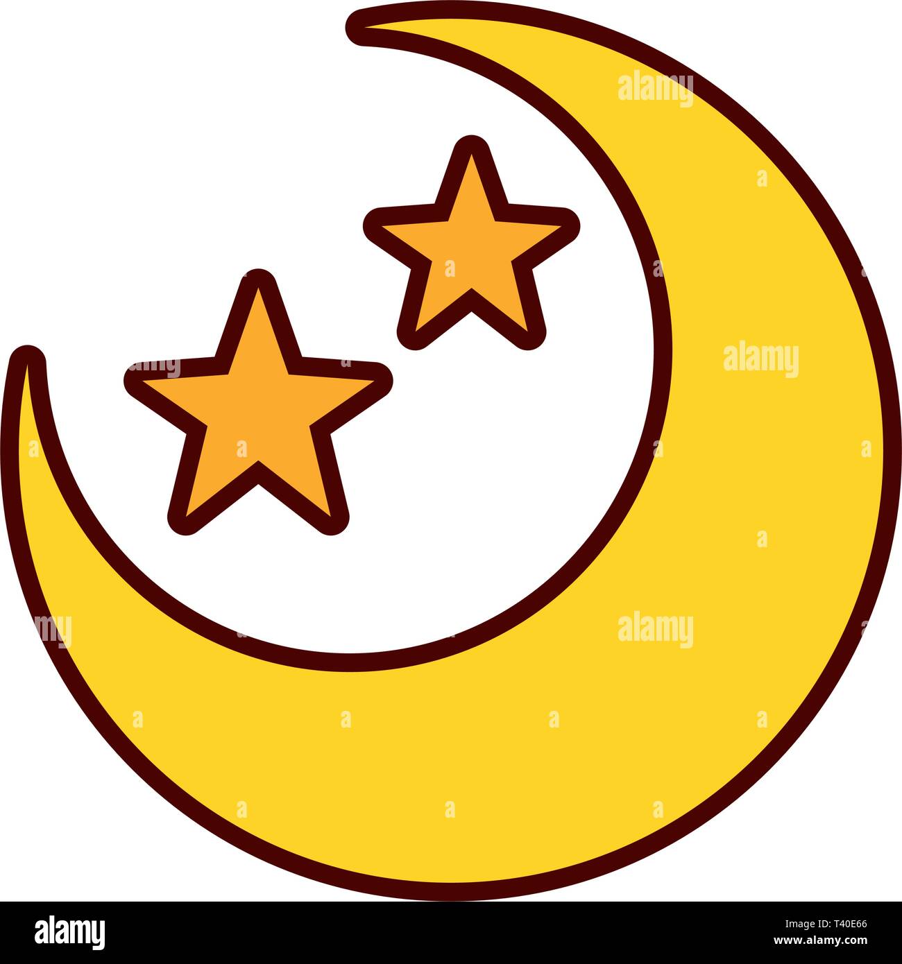 half moon and stars Stock Vector Image & Art - Alamy