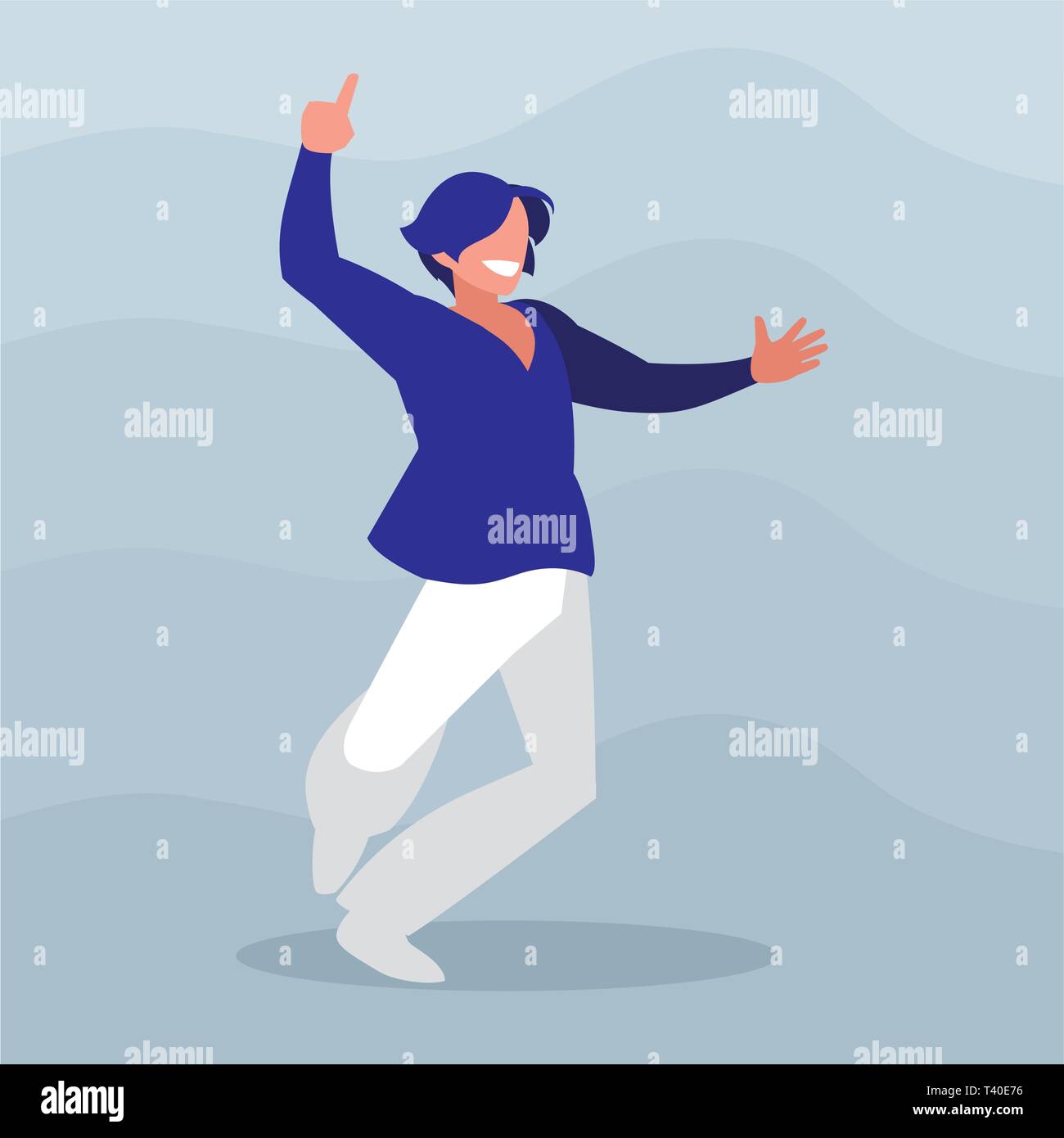 young dancer disco style character vector illustration design Stock ...
