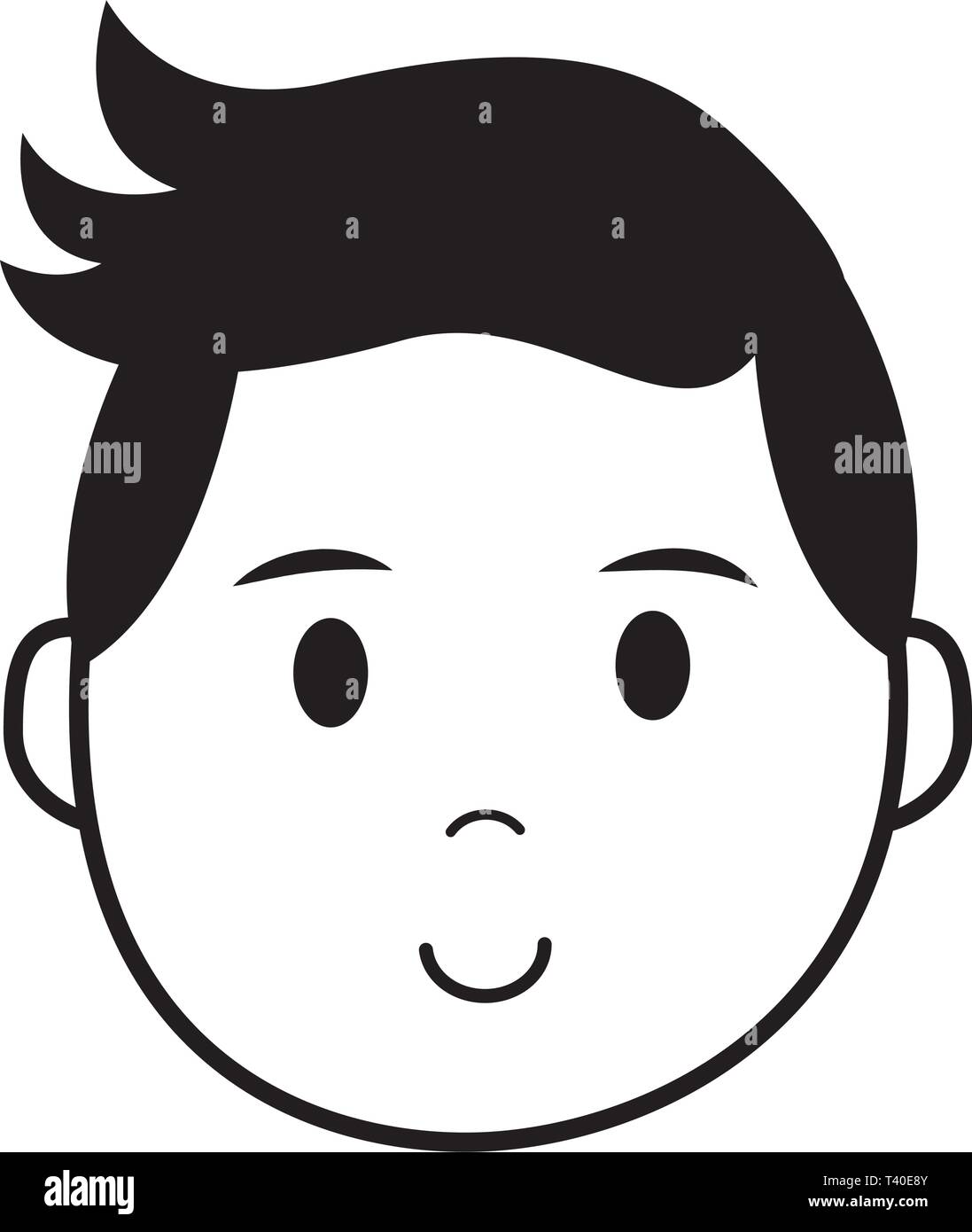 young boy face Stock Vector Image & Art - Alamy