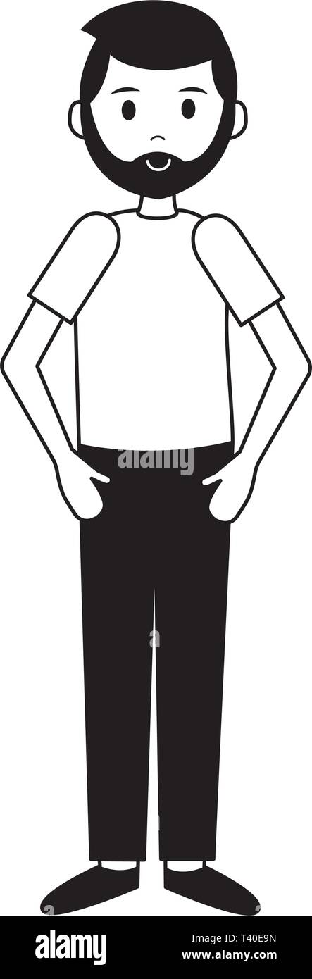 bearded man character Stock Vector Image & Art - Alamy