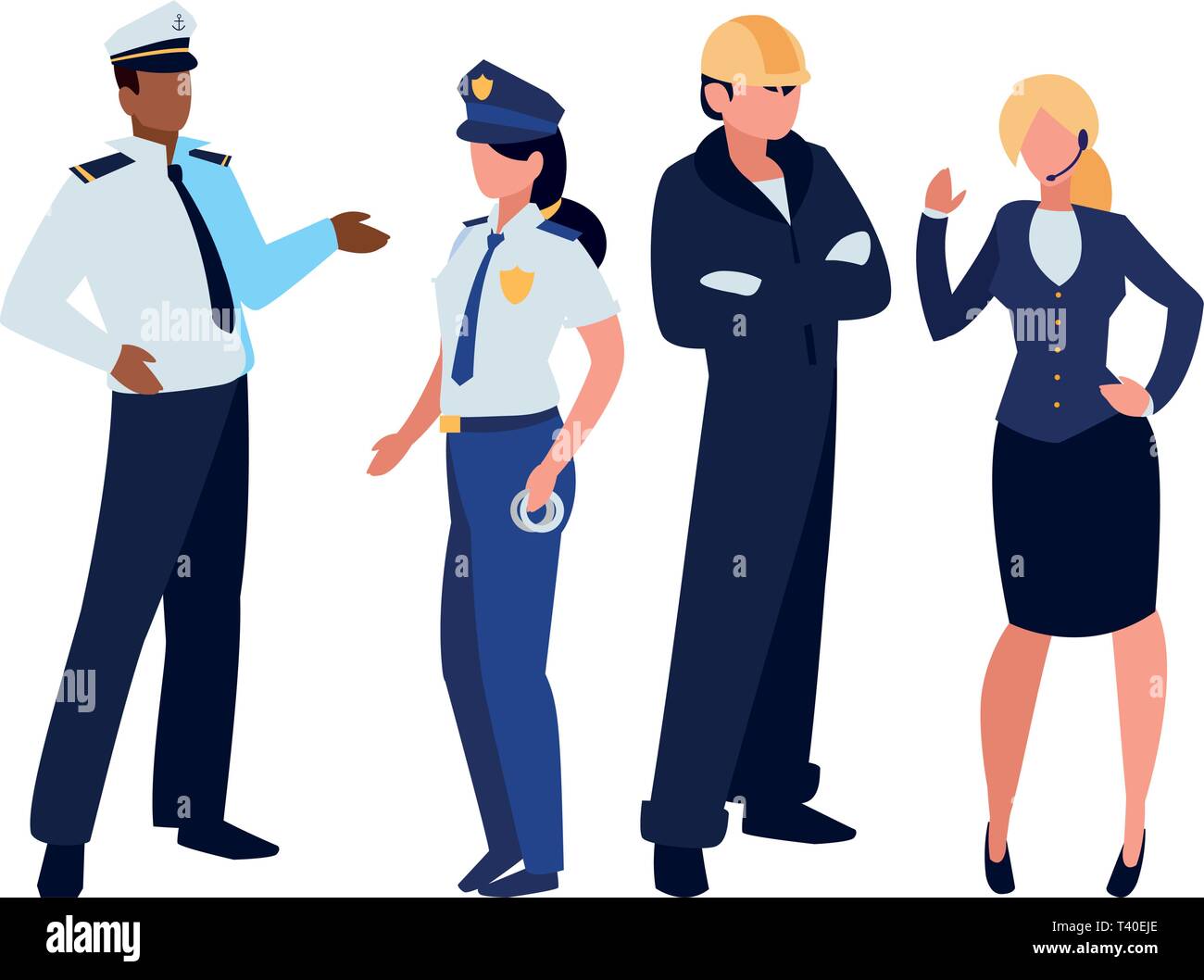 group of professional workers characters vector illustration design ...