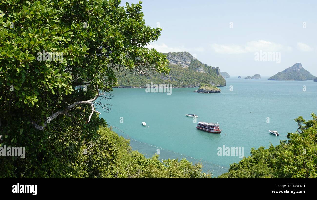 tropical beach on kok mae koh island in thailand Stock Photo - Alamy